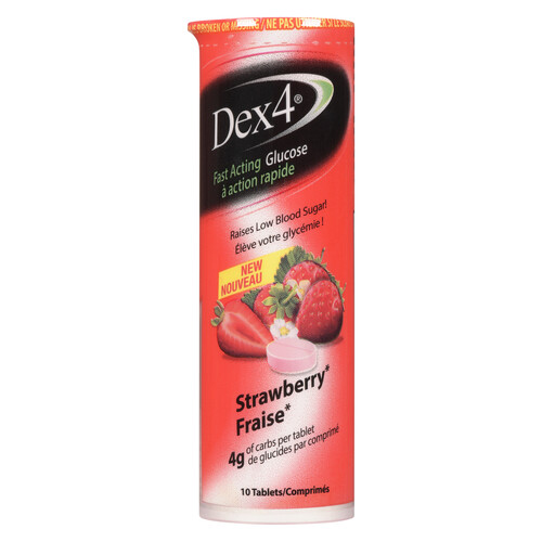 DEX4 Glucose Tablets Strawberry 10 EA - Voilà Online Groceries & Offers