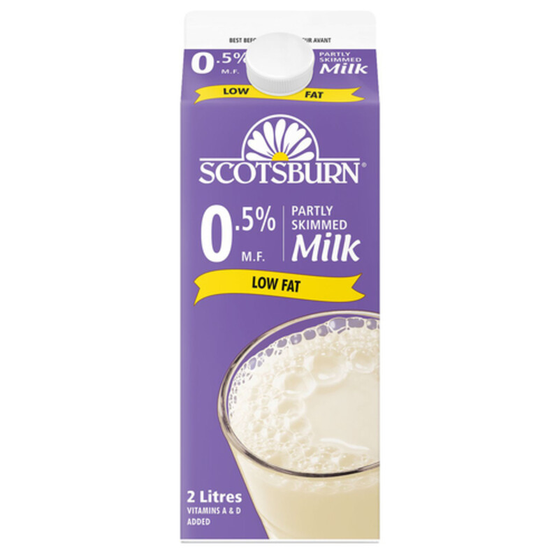 Scotsburn Low Fat 0.5% Milk Partly Skimmed 2 L - Voilà Online Groceries ...