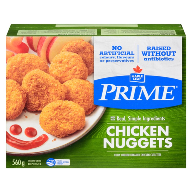 Prime Frozen Chicken Nuggets Raised Without Antibiotics 560 g - Voilà ...