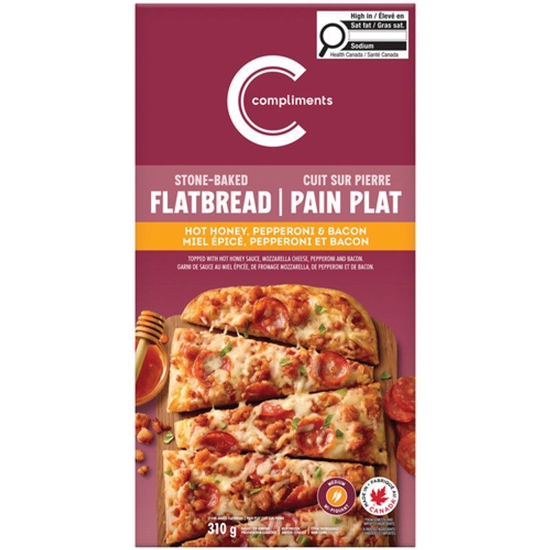 Compliments Frozen Flatbread Hot Honey Pepperoni And Bacon 310 g ...