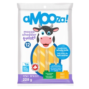aMOOza! Cheese Snack Mozza Cheddar Twists 12 Pack 228 g - Voilà Online ...