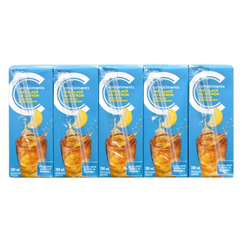 Compliments Lemon Iced Tea 10 x 200 ml - Voilà Online Groceries & Offers