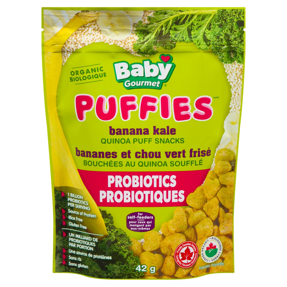 Baby Gourmet Organic Baby Snacks Puffies Banana Kale 42 g - Voilà ...