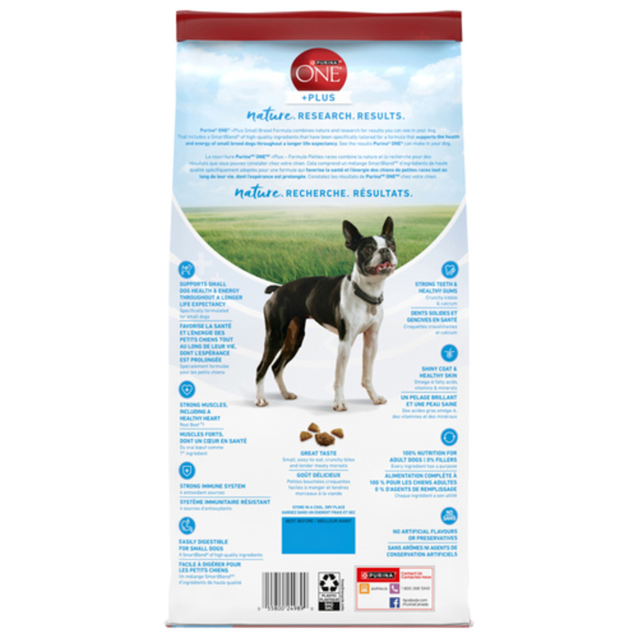 Purina ONE +Plus Dry Dog Food Small Breed Formula Beef 1.81 kg - Voilà ...