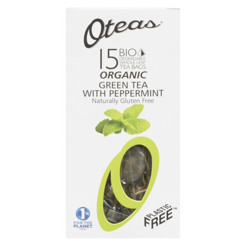 Oteas Organic Green Tea with Peppermint 15 Tea Bags - Voilà Online ...