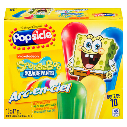 Popsicle Ice Pops Spongebob Squarepants Rainbow 10 x 47 ml - Voilà ...
