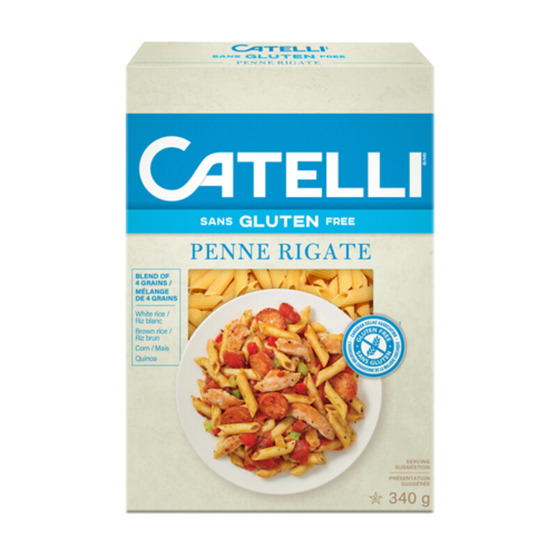 Catelli Gluten-Free Pasta Penne Rigate 340 g - Voilà Online Groceries ...