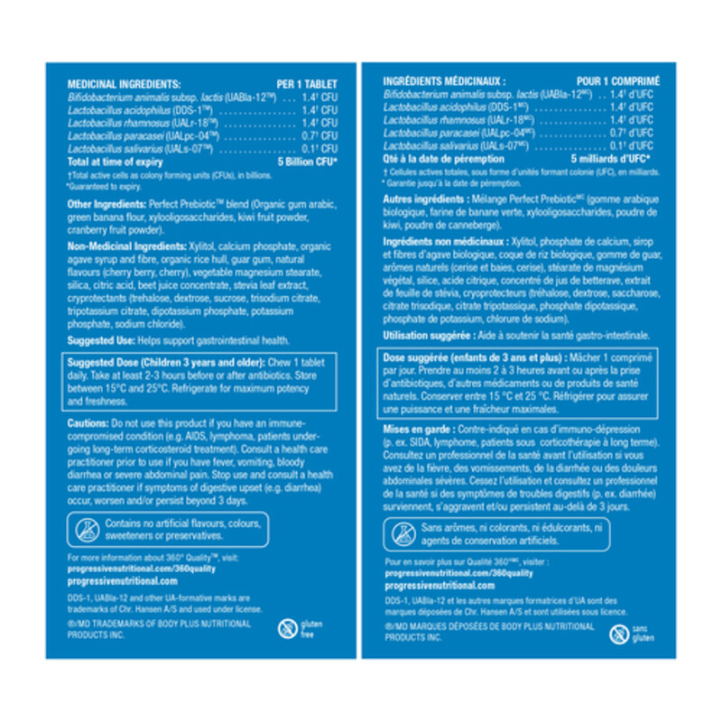 Progressive Kids Perfect Probiotic 5 Billion Chewable Tablet Cherry ...