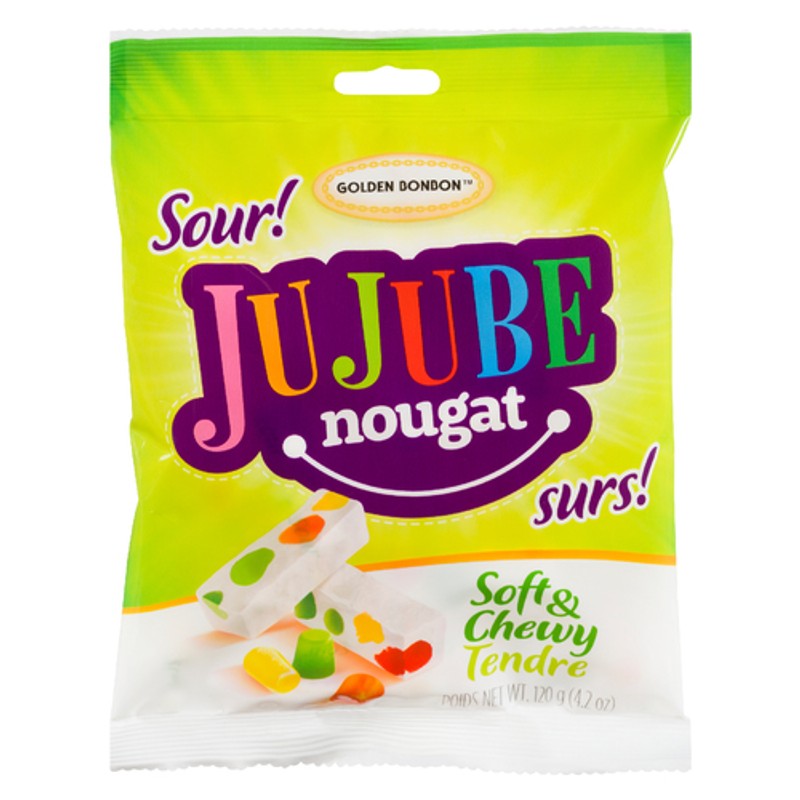 Golden Bonbon Candy Nougat Jujube Sour Soft & Chewy 120 g - Voilà ...