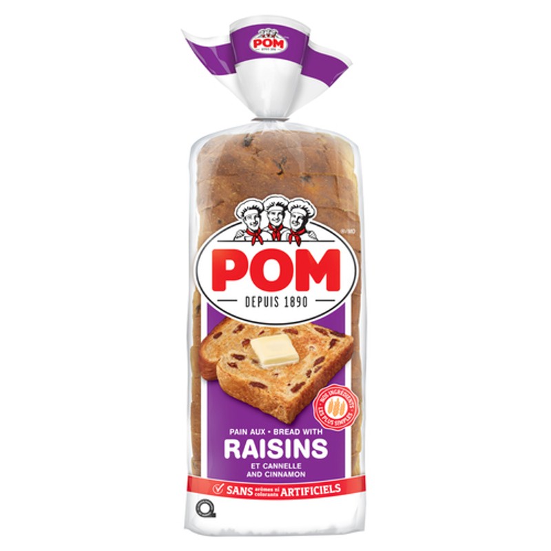 POM Bread With Raisin & Cinnamon 600 g - Voilà Online Groceries & Offers