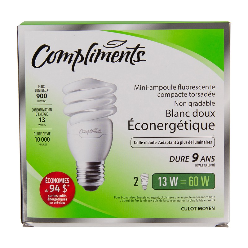 Compliments Twister T2 Light Bulbs 13W Soft White 2 EA - Voilà Online ...