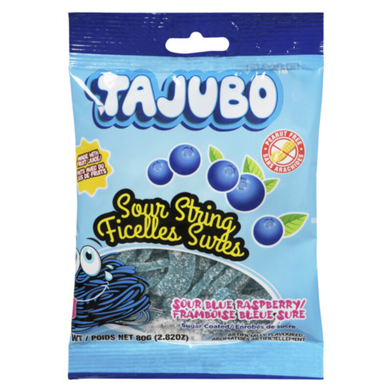 Tajubo Sour String Blue Raspberry Candy 80 g - Voilà Online Groceries ...