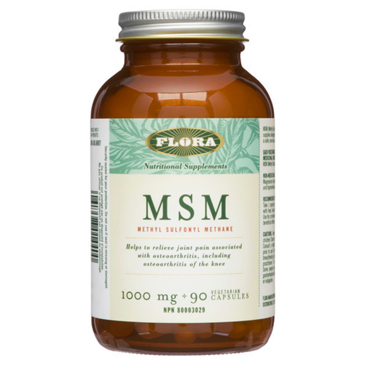 Flora Supplements MSM 1000 mg Vegetarian Capsules 90 Count - Voilà ...