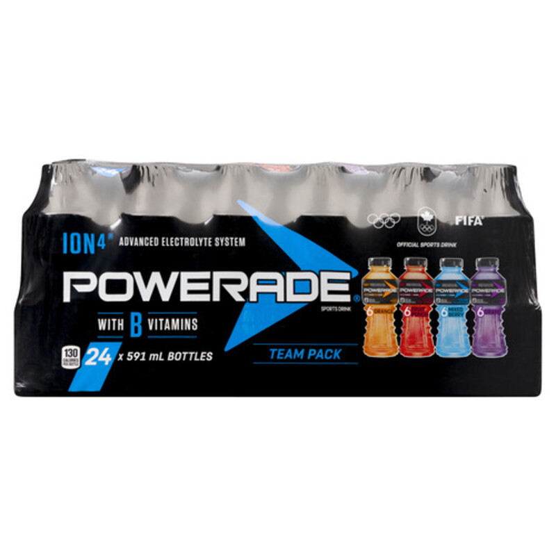Powerade Sport Drink Team Pack 24 x 591 ml (bottles) - Voilà Online ...