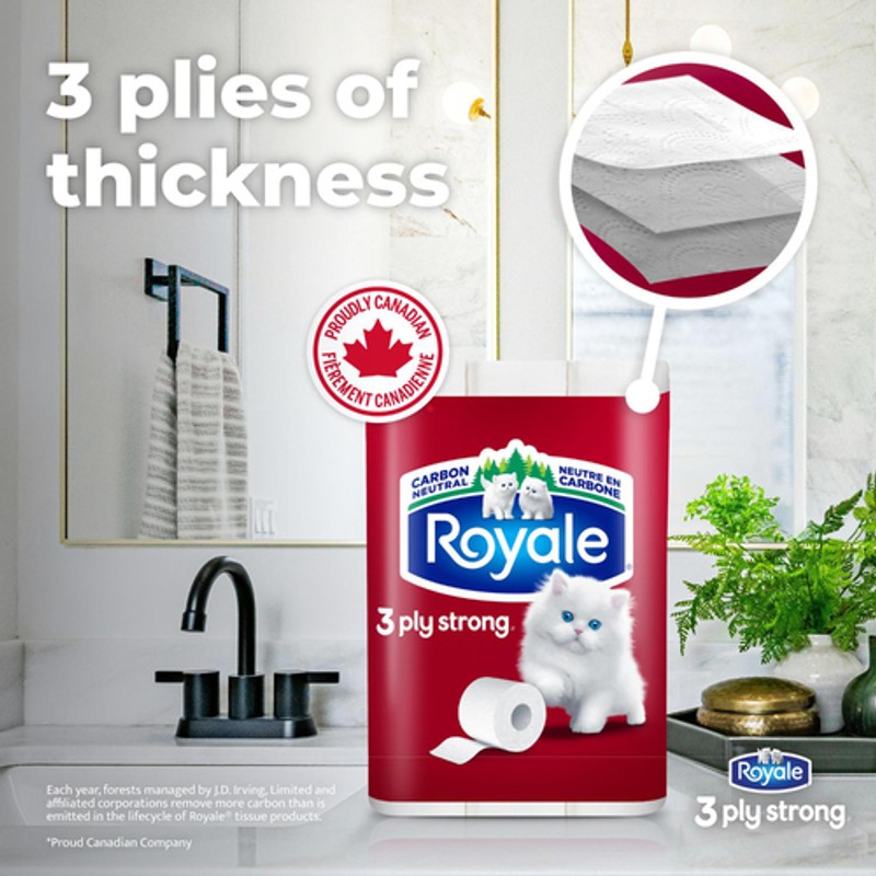 Royale Toilet Paper Strong 3-Ply 12 Rolls x 165 Sheets - Voilà Online ...