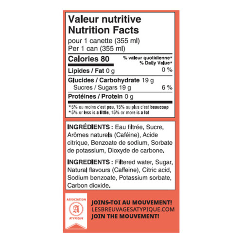 Atypique Non-Alcoholic Cocktail Spiced Rum & Cola 355 ml - Voilà Online ...