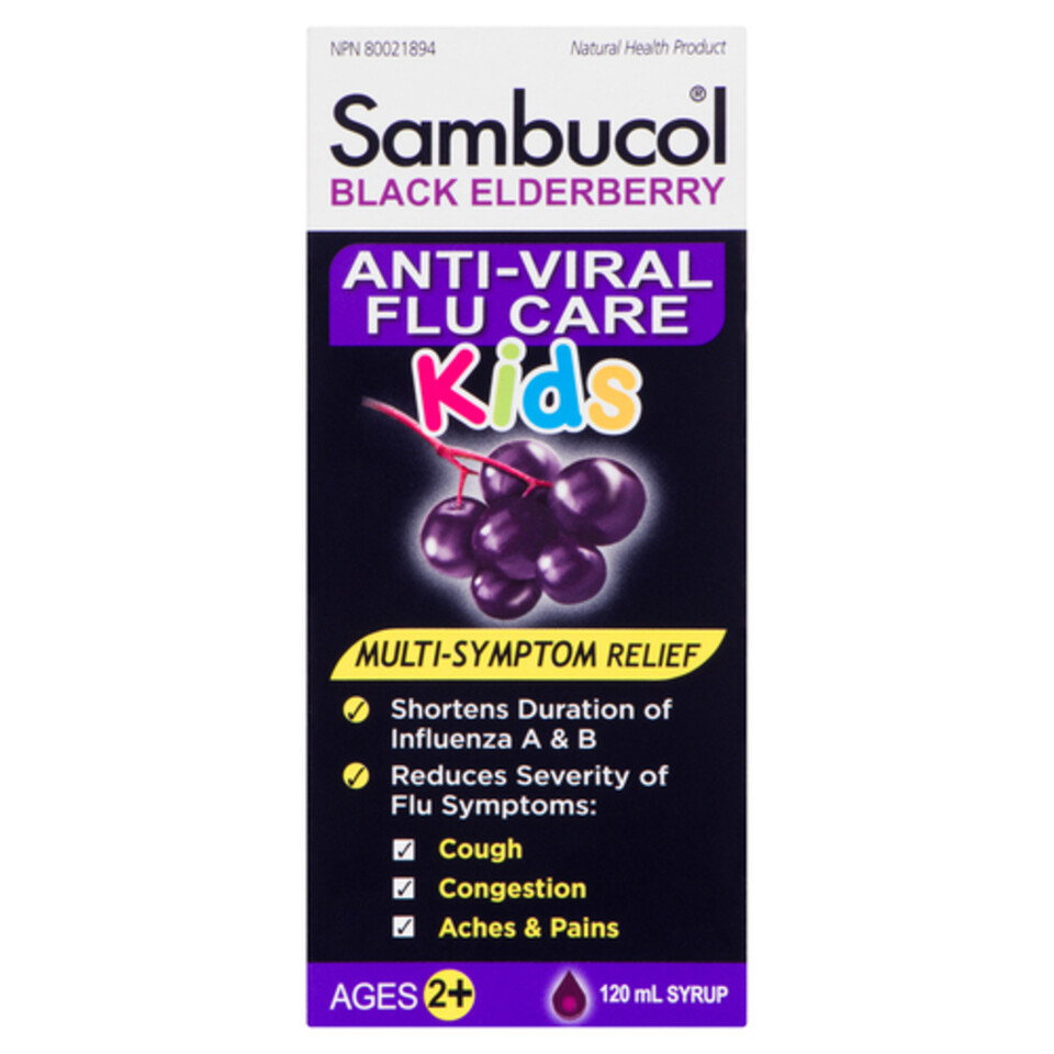Sambucol Kids Anti-Viral Flu Care Syrup Black Elderberry 120 ml - Voilà ...