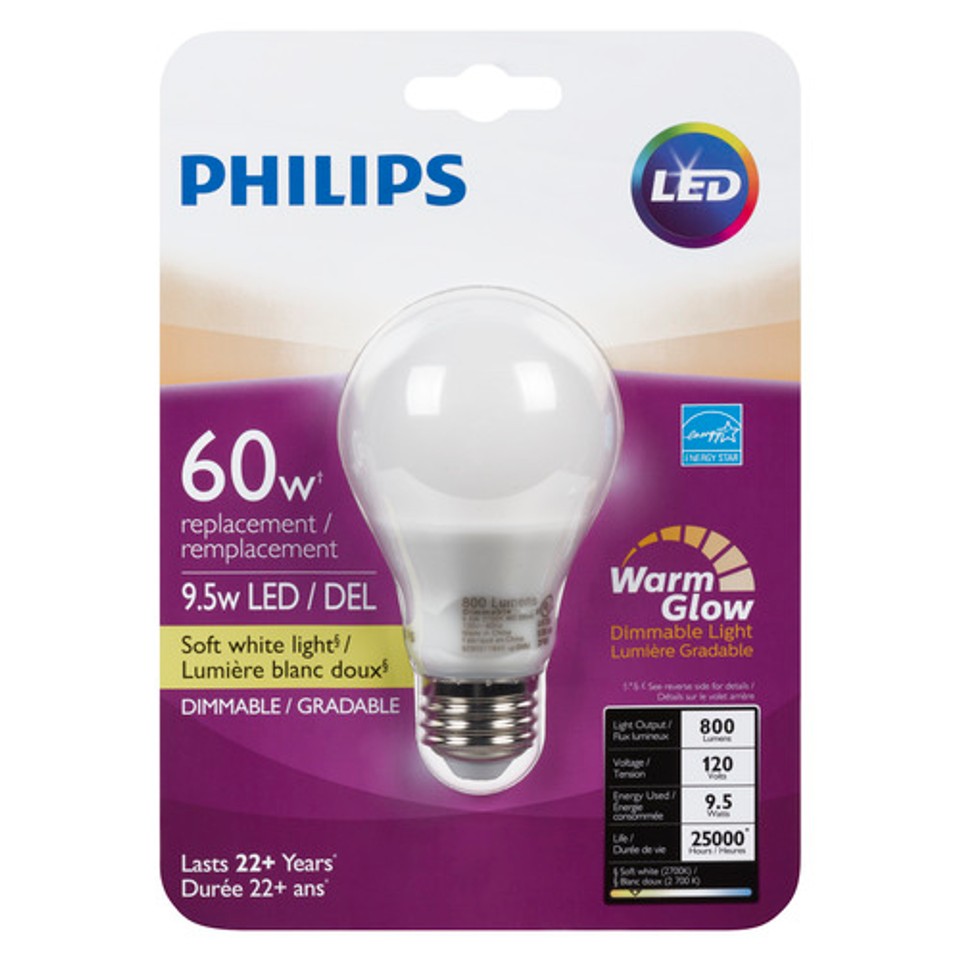 Philips LED Soft White Warm Glow Light Bulbs 9.5W - Voilà Online ...