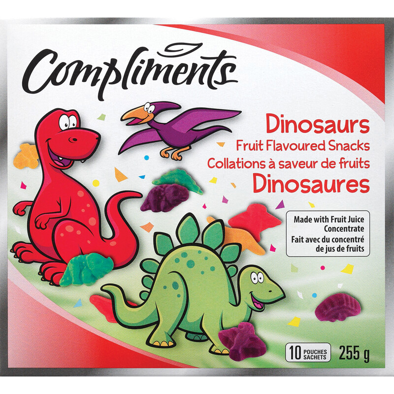 Compliments Dinosaurs Fruit Snacks 255 g - Voilà Online Groceries & Offers