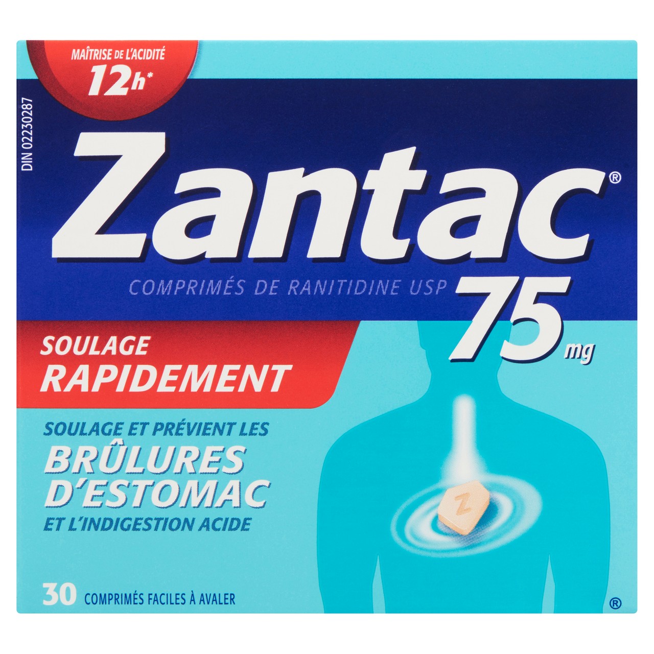 Zantac Blister 75 mg 30 Tablets - Voilà Online Groceries & Offers