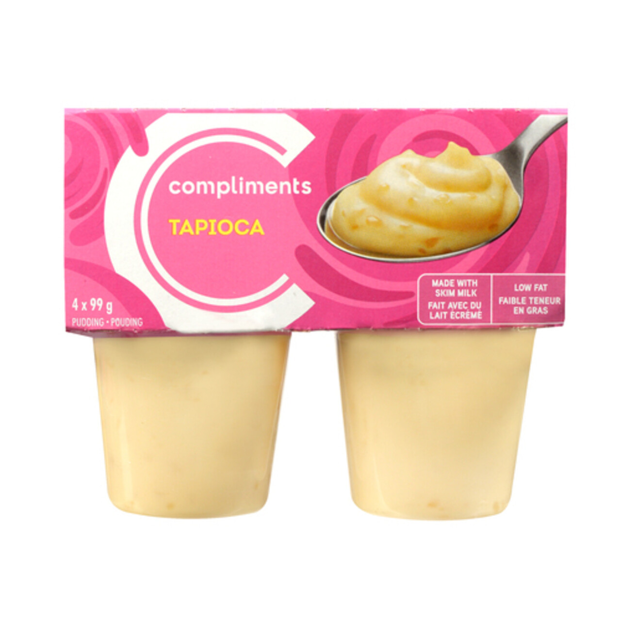 Compliments Low Fat Pudding Cups Tapioca 4 x 99 g - Voilà Online ...