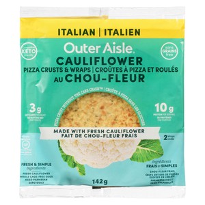 Outer Aisle Frozen Cauliflower Pizza Crusts & Wraps Italian 142 g ...