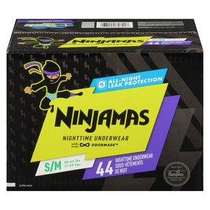 Ninjamas Nighttime Diapers Size S/M 44 Count - Voilà Online Groceries ...