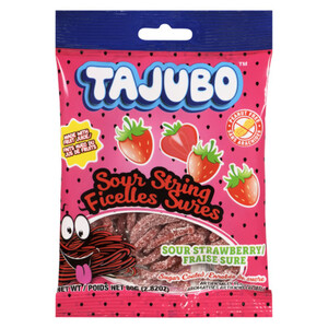 Tajubo Sour String Candy Sugar Coated Sour Strawberry 80 g - Voilà ...