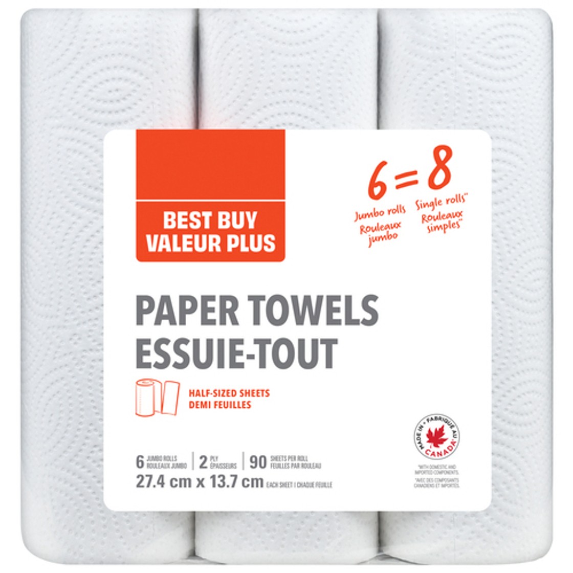 Best Buy Paper Towel 2-Ply 6 Rolls x 90 Sheets - Voilà Online Groceries ...