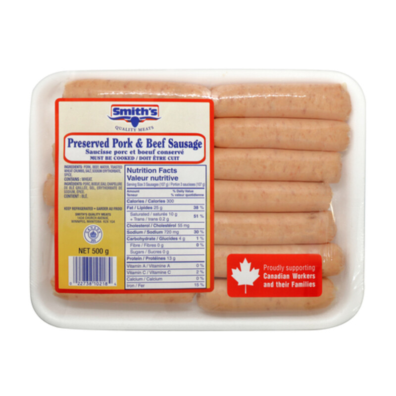 Smith's Preserved Breakfast Sausage 500 g - Voilà Online Groceries & Offers