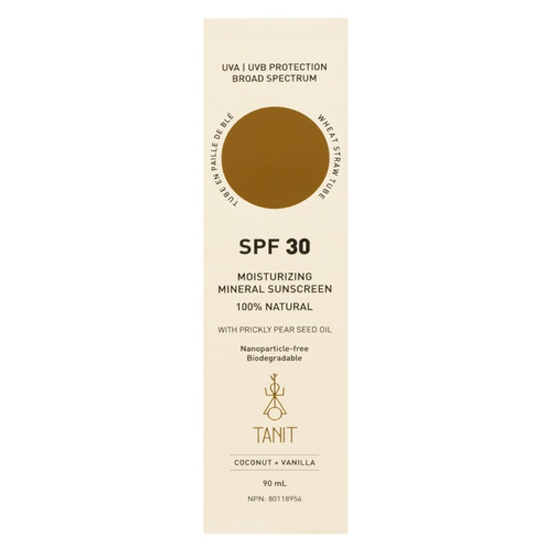 Tanit Mineral Sunscreen Moisturizing SPF 30 Coconut + Vanilla 90 ml ...