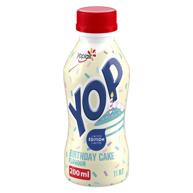 Yoplait Yop 1% Drinkable Yogurt Limited Edition Birthday Cake 200 ml ...