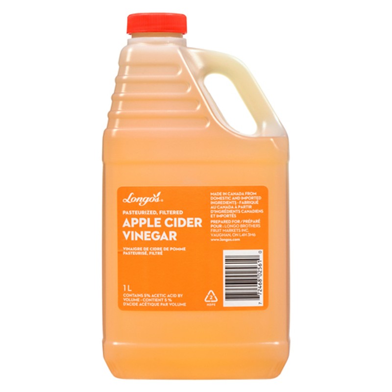 Longo's Pasteurized, Filtered Apple Cider Vinegar 1 L - Voilà Online ...