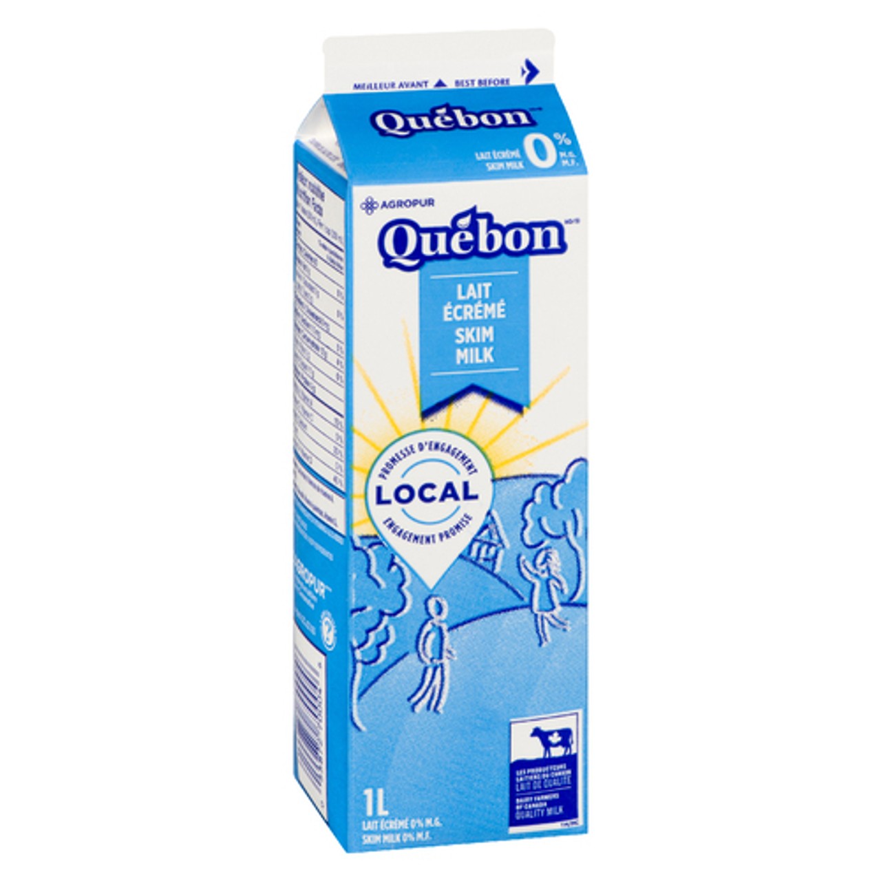 Québon 0% Skimmed Milk 1 L - Voilà Online Groceries & Offers