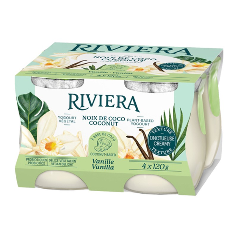 Riviera Vegan Delight Yogurt Coconut Milk Vanilla 4 x 120 g - Voilà ...