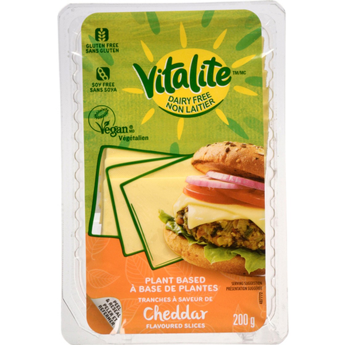 Vitalite Plant Based Sliced Cheese Cheddar Flavored 200 g - Voilà ...