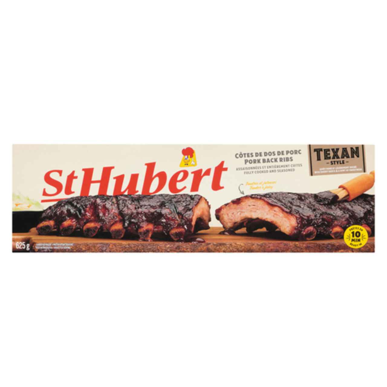 St-Hubert Pork Back Rib Texan Style 625 g - Voilà Online Groceries & Offers