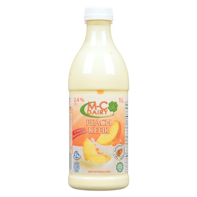 M-C Dairy 2.4% Kefir Peach 1 L - Voilà Online Groceries & Offers