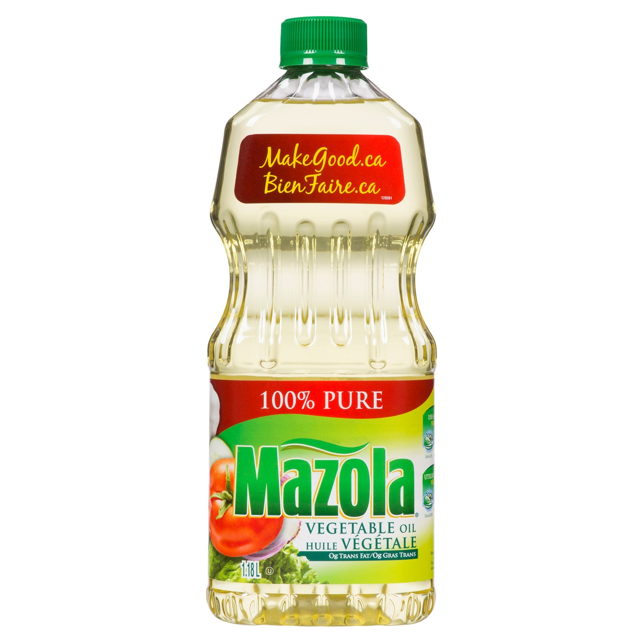 Mazola Pure Vegetable Oil 1.18 L - Voilà Online Groceries & Offers
