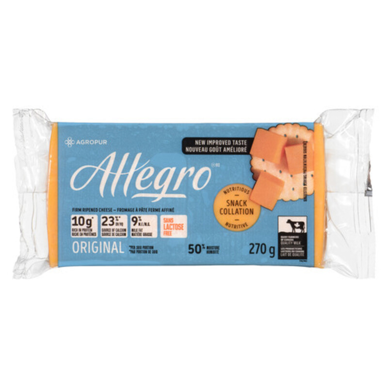 Allegro Lactose-Free Cheese Original Low Fat 270 g - Voilà Online ...