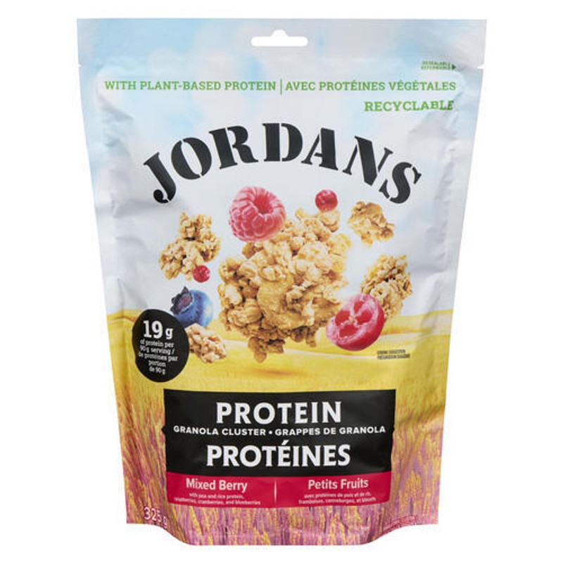 Jordans Protein Granola Cluster Granola Cereal Cluster Mixed Berry 325 ...