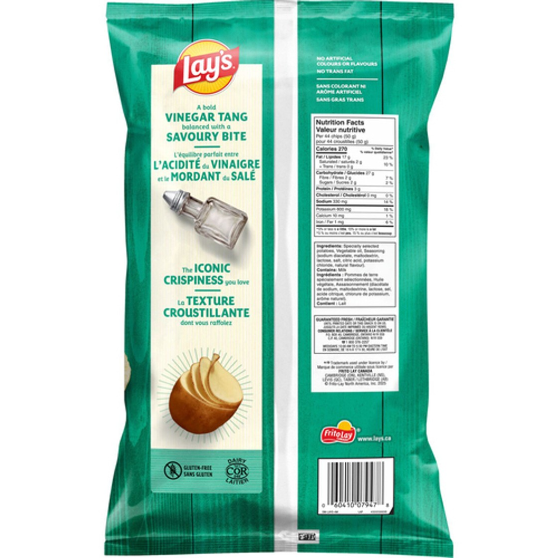 Lay's Potato Chips Salt & Vinegar Flavoured 220 g - Voilà Online ...