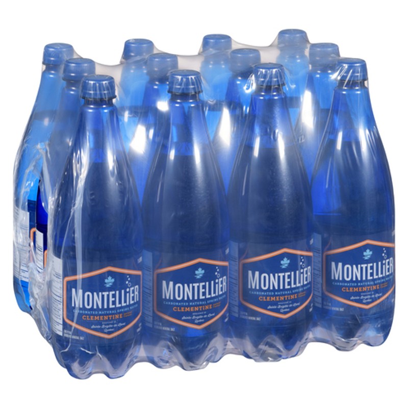 Montellier Carbonated Natural Spring Water Clementine 12 x 1 L - Voilà ...