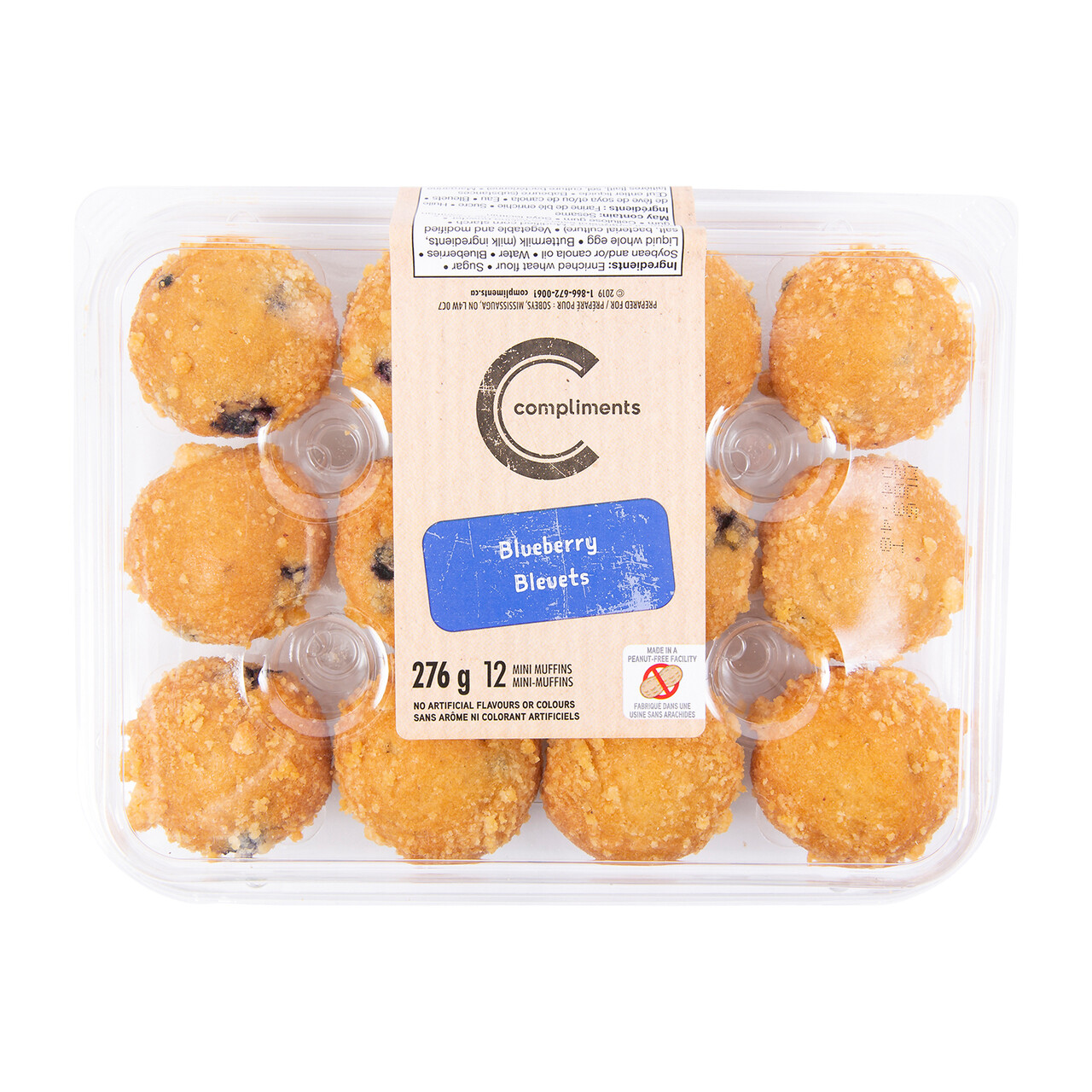 Compliments Mini Muffins Blueberry 276 g (frozen) - Voilà Online ...