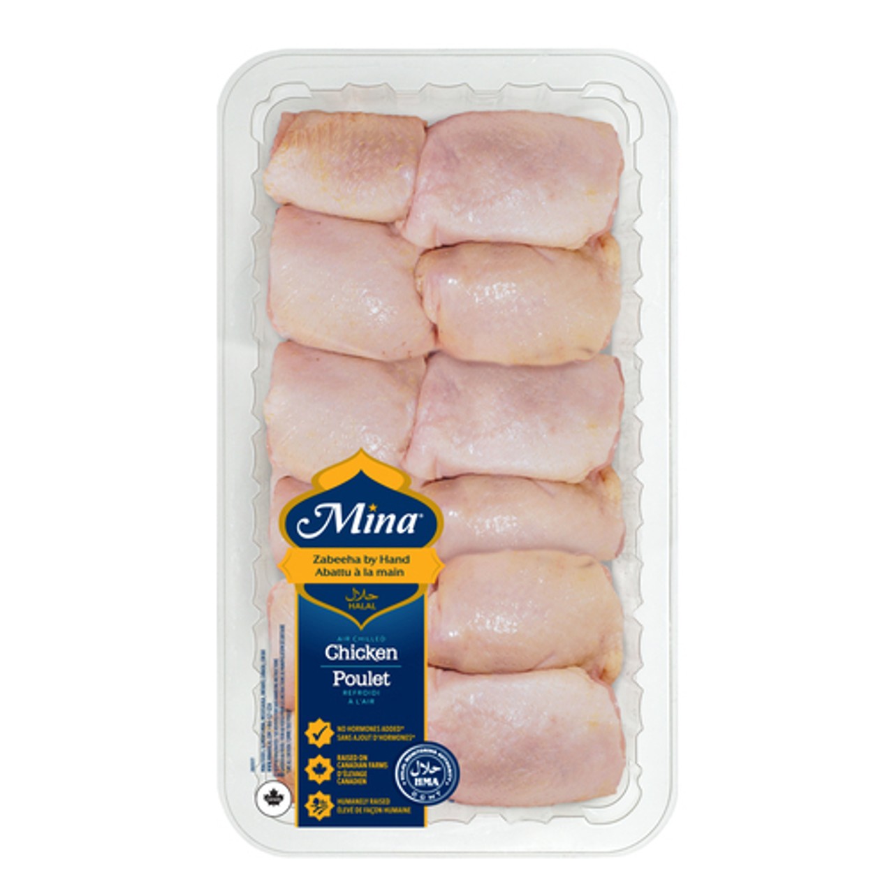 Mina Halal Chicken Thighs Bone-In 12 pieces - Voilà Online Groceries ...