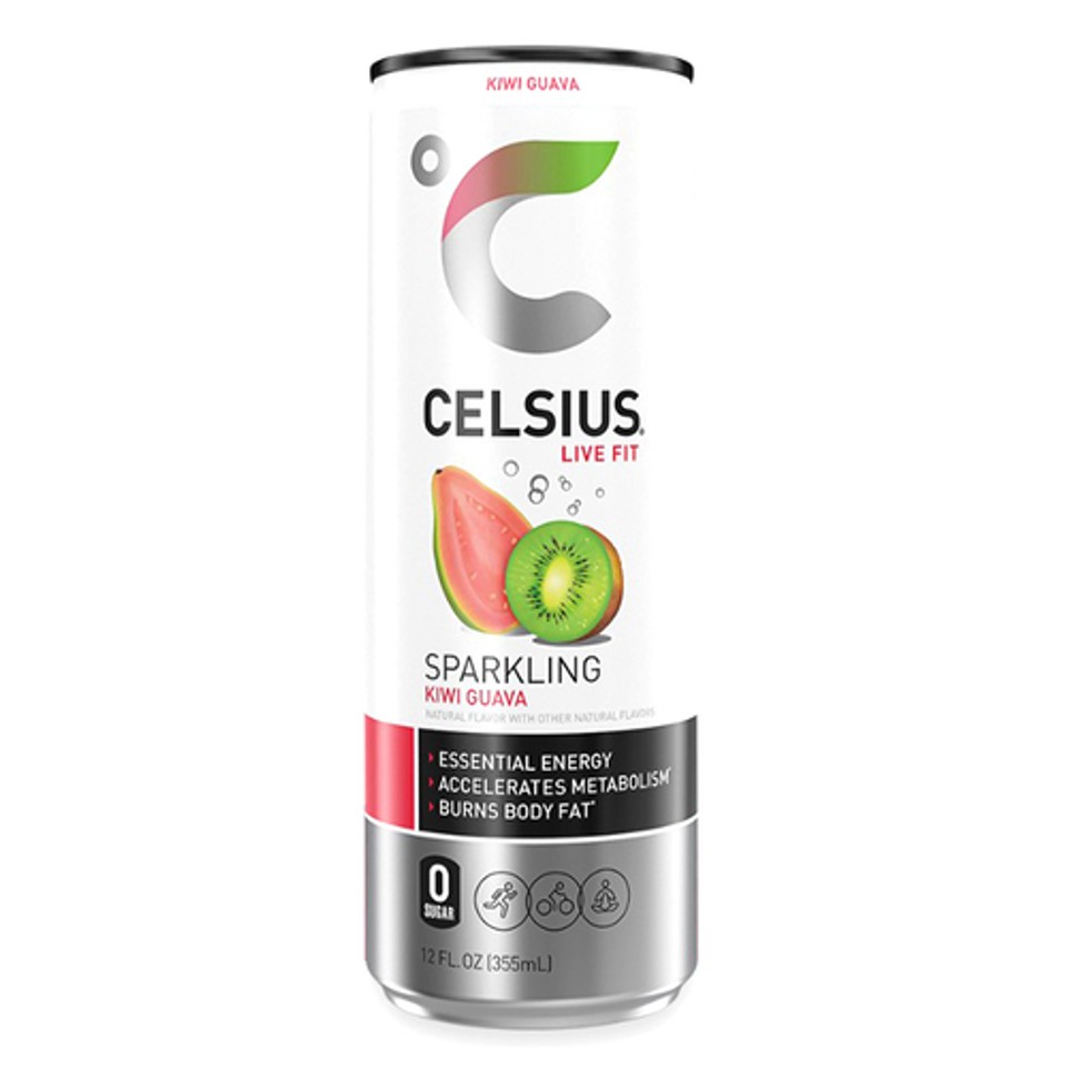 Celsius Energy Drink Kiwi Guava 355 ml (can) - Voilà Online Groceries ...