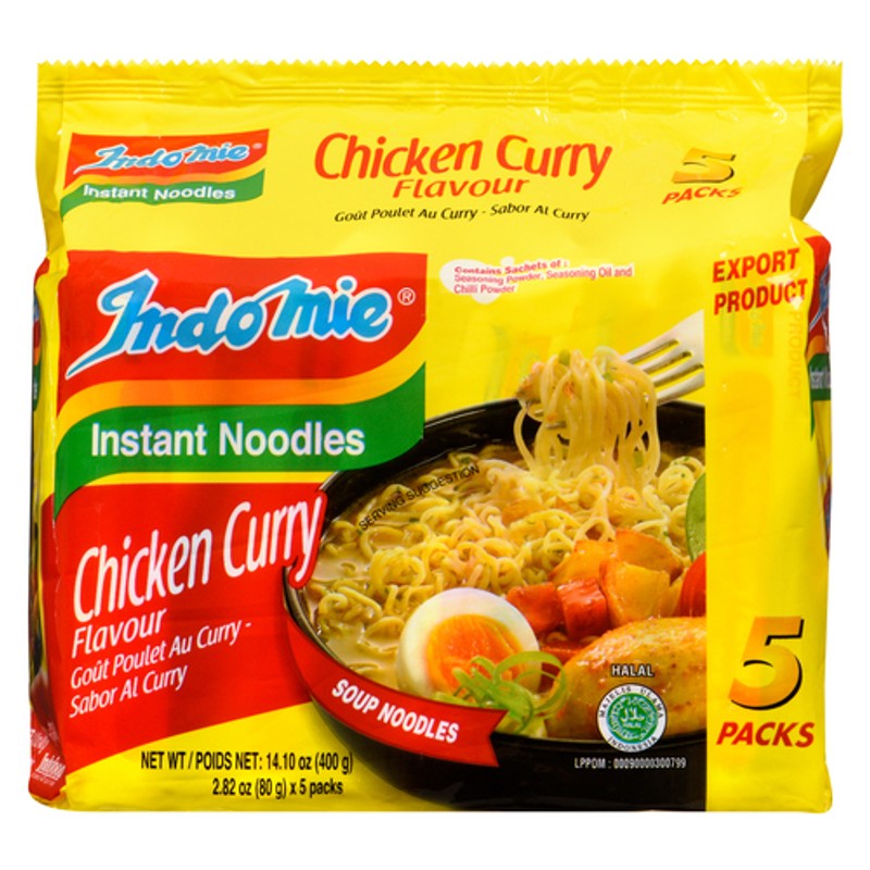 Indomie Instant Noodle Chicken Curry 5 Pack 400 g - Voilà Online ...