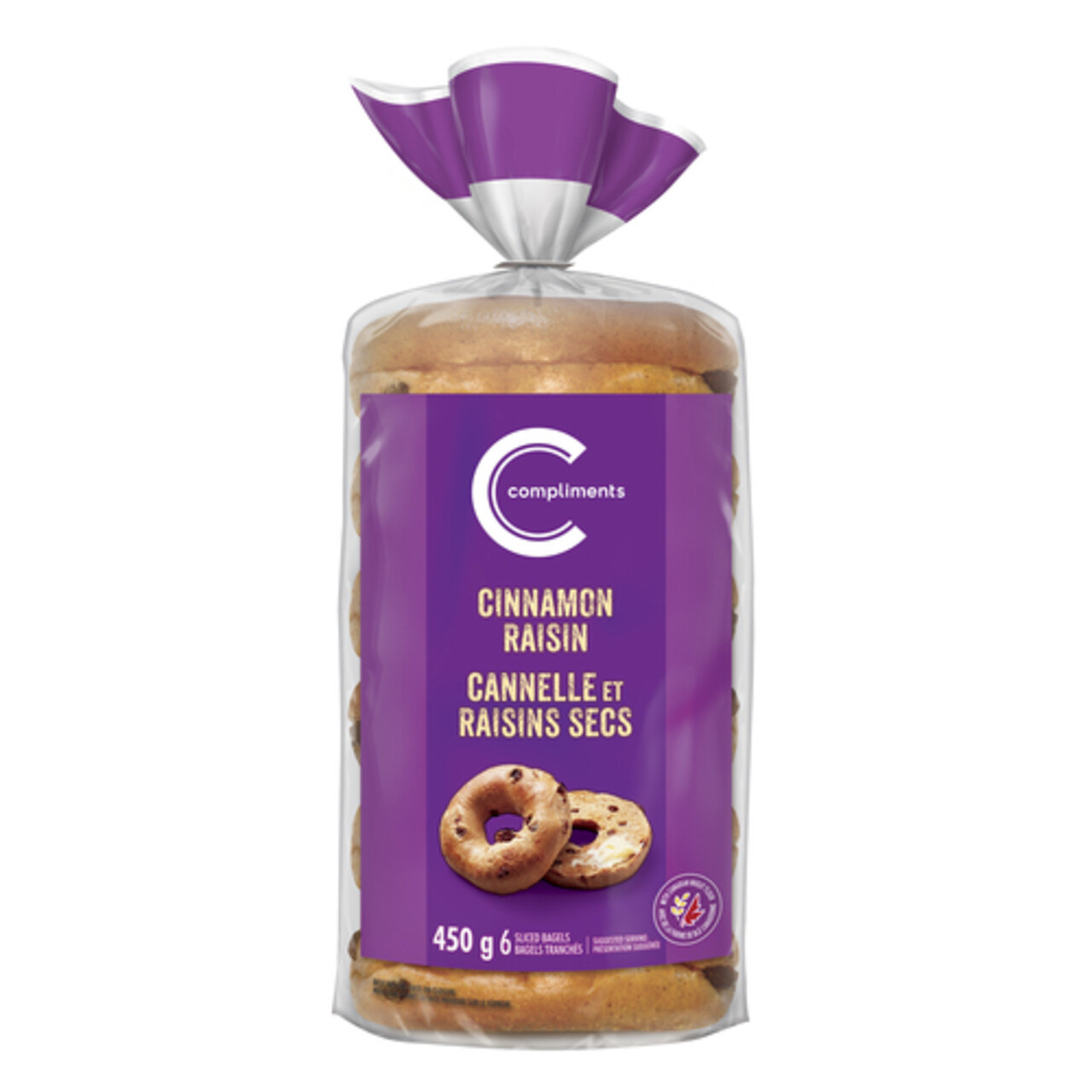 Compliments Bagel Cinnamon Raisin 450 g - Voilà Online Groceries & Offers