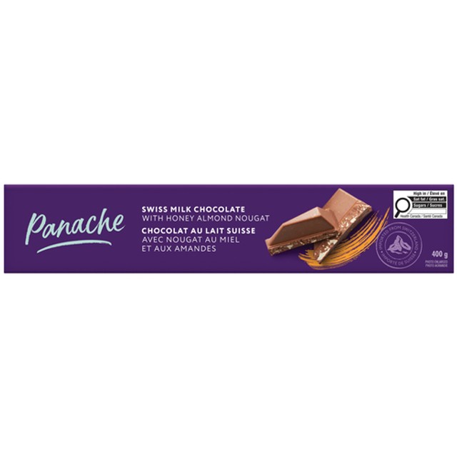 Panache Swiss Milk Chocolate With Honey Almond Nougat 400 g - Voilà ...