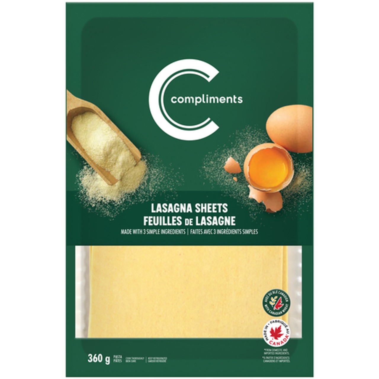 Compliments Pasta Naturally Simple Lasagna 360 g - Voilà Online ...